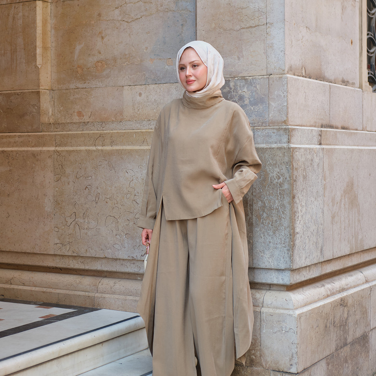 Asymmetric Long-Sided Cut Set - Khaki Green – loccomodest.com